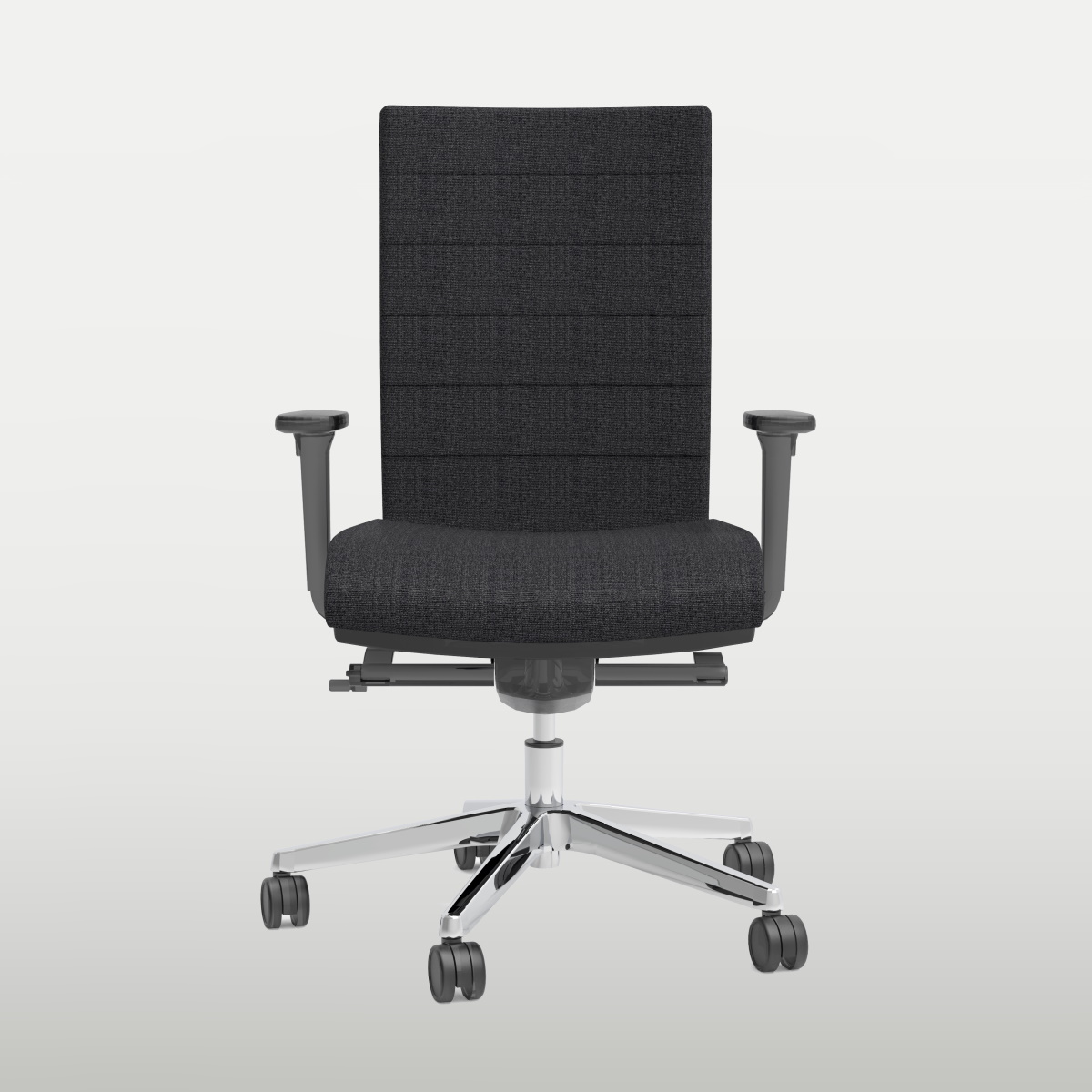 Office chair Soffio, black with aluminum base incl. armrests