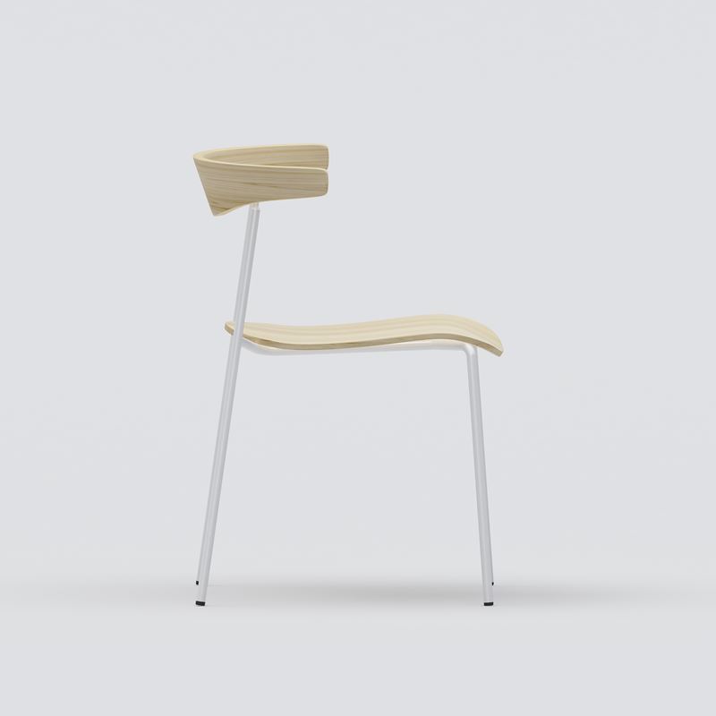 Chair Hug, Ash Faner, White Lacquer