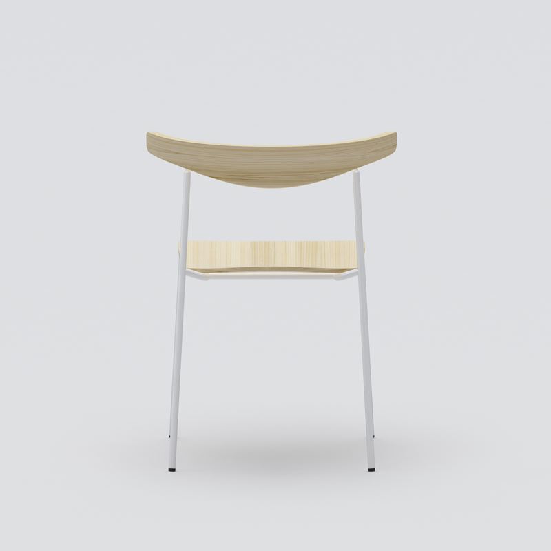 Chair Hug, Ash Faner, White Lacquer