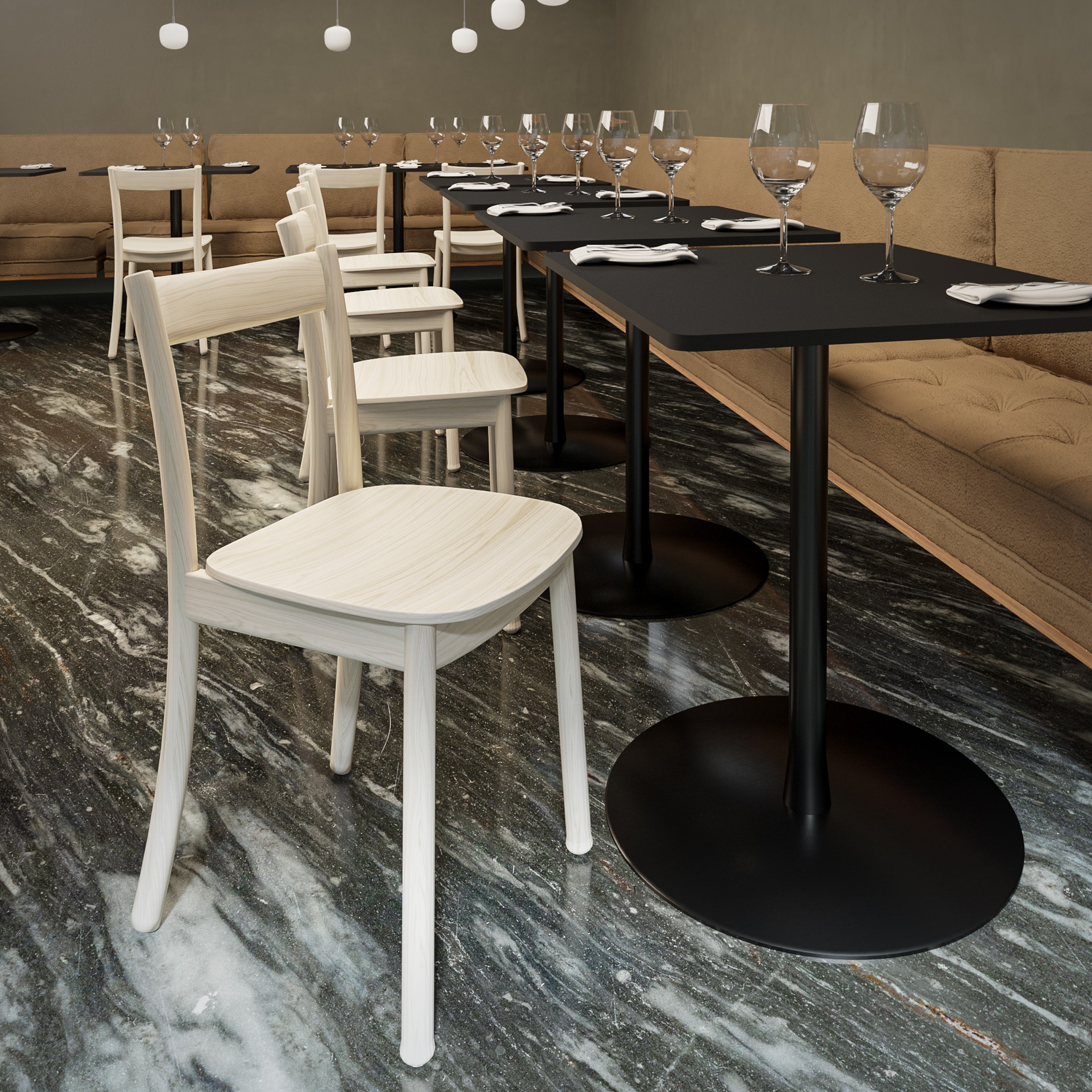 Wooden chair Arc, solid ash